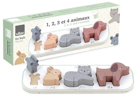 Casse-tête - J'apprend à Compter les Animaux - Vilac | Mlle et Coco ...