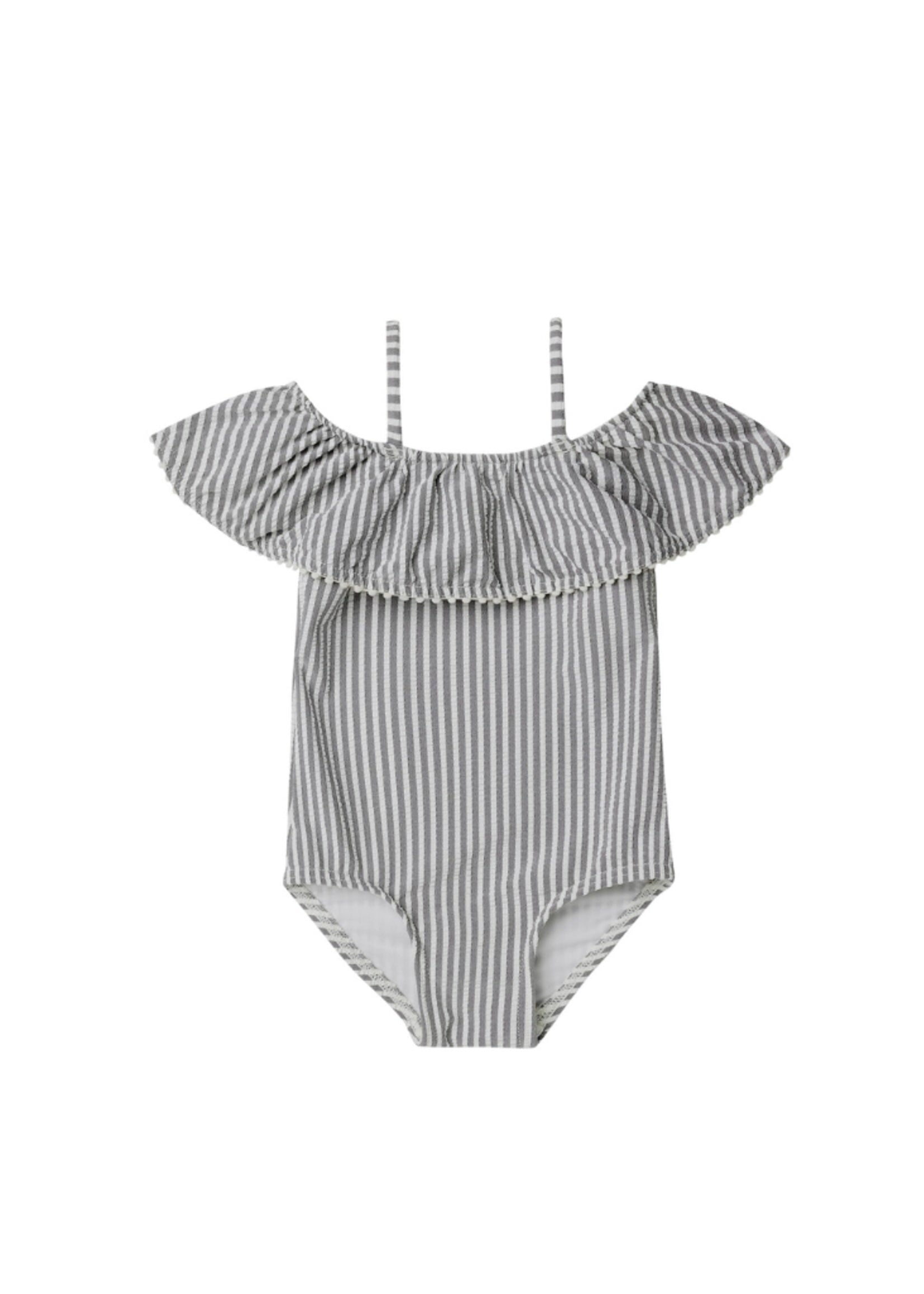 Maillot de bain - Rayé gris et blanc - Rylee + Cru | Mlle et Coco ...