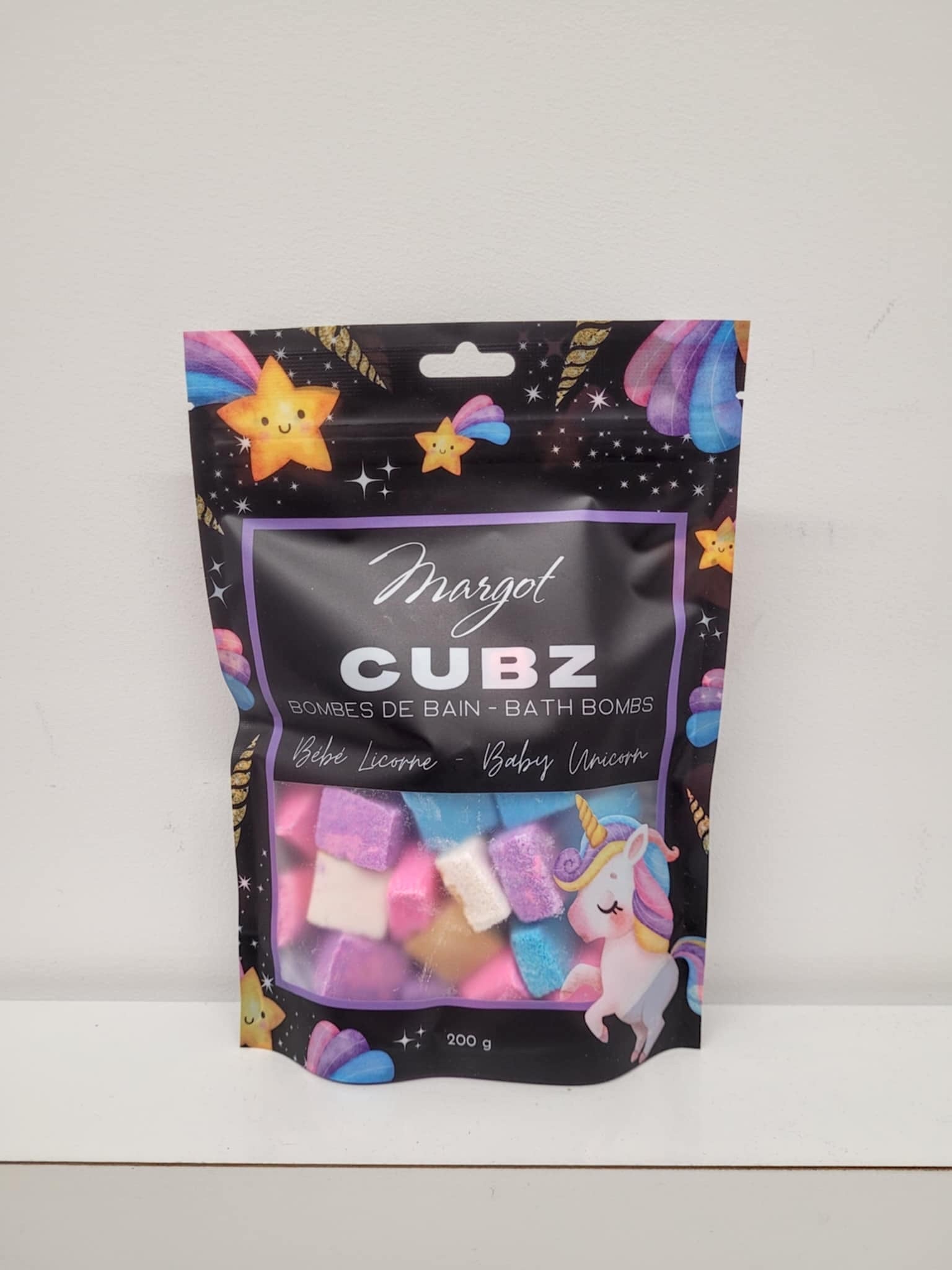 Bombes de bain cubz - Bébé licorne - Margot | Mlle et Coco – Mlle et ...